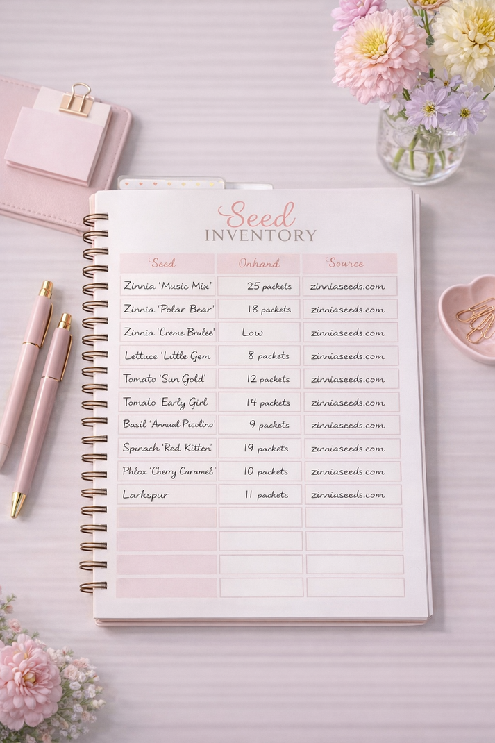 Seed Inventory Printable Planner Insert – ZinniaSeeds.com